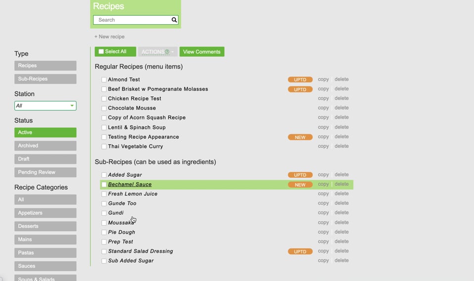 Recipe Approval Flow - Parsley | Culinary Software for Chefs