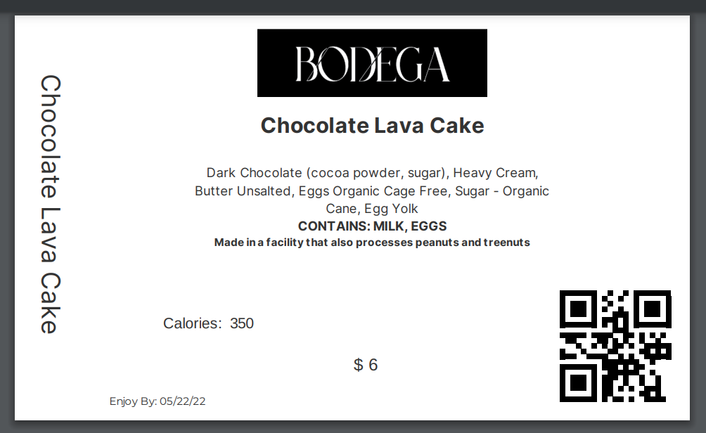 Label Printing Introduction - Parsley | Culinary Software for Chefs