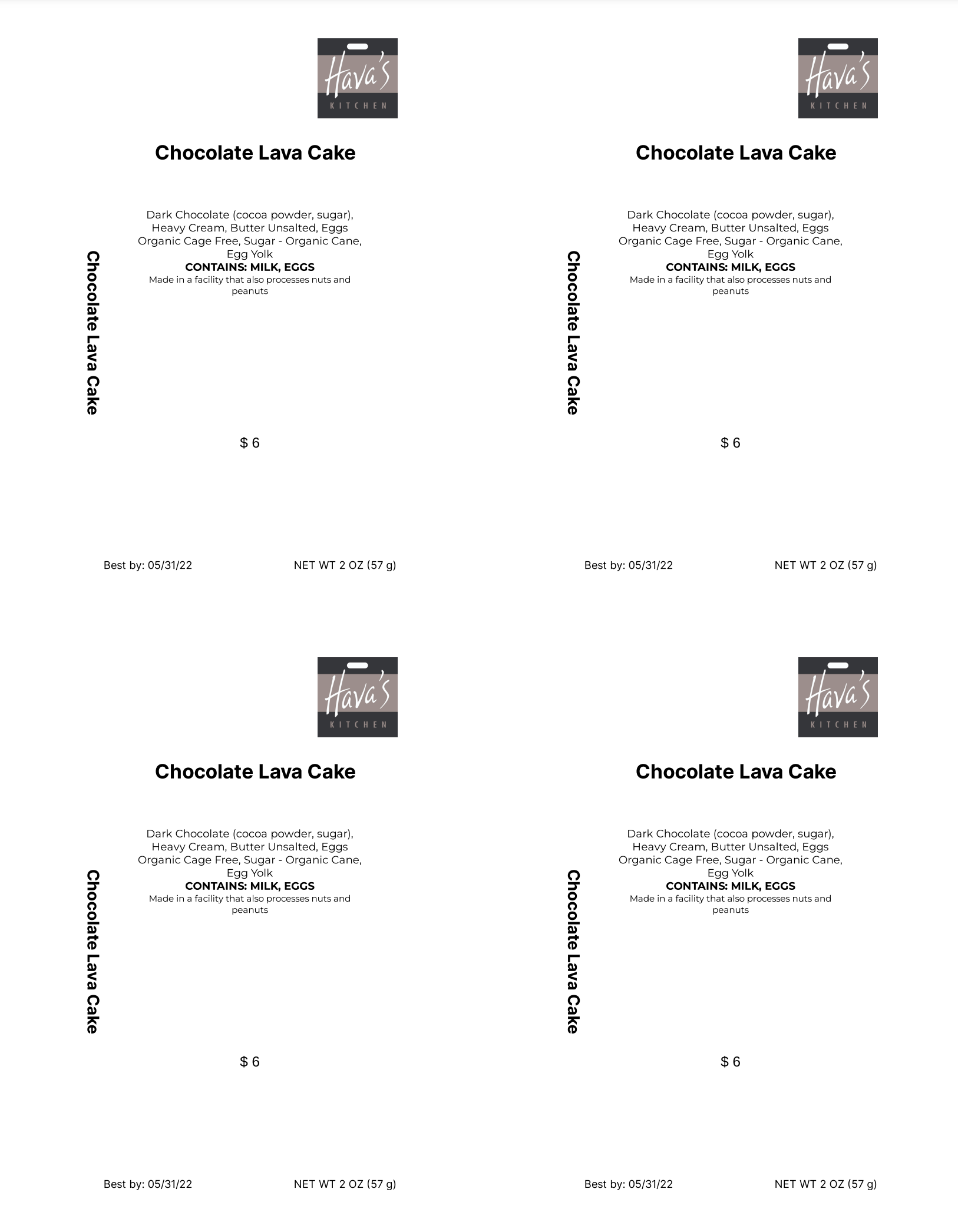 Template Setup For Sheet Feed Labels Parsley Culinary Software For