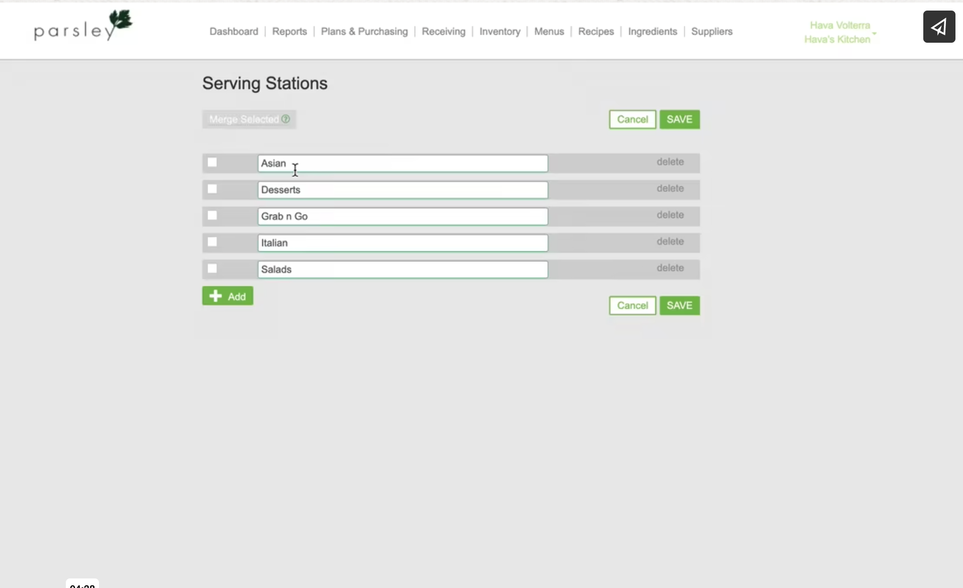 Serving Stations for your Production Plans - Parsley | Culinary ...